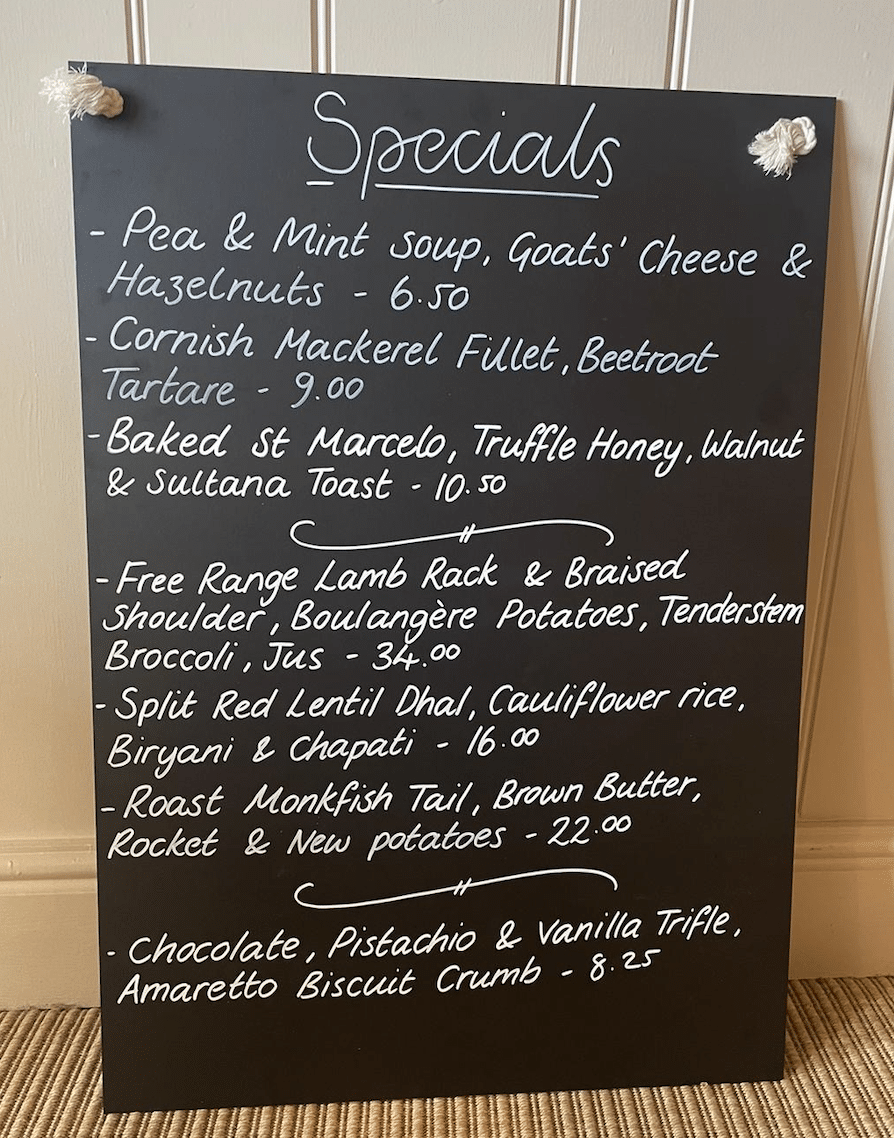 Our Menu - The White Lion